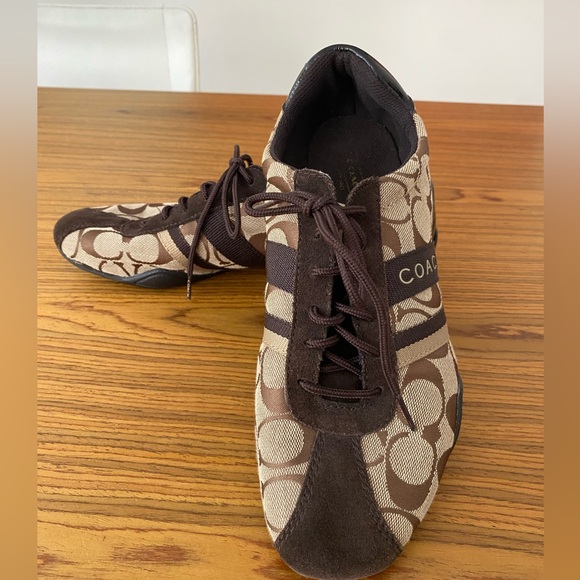 Coach | Shoes | Coach Jane Brown Canvas And Patent Leather Shoes | Poshmark